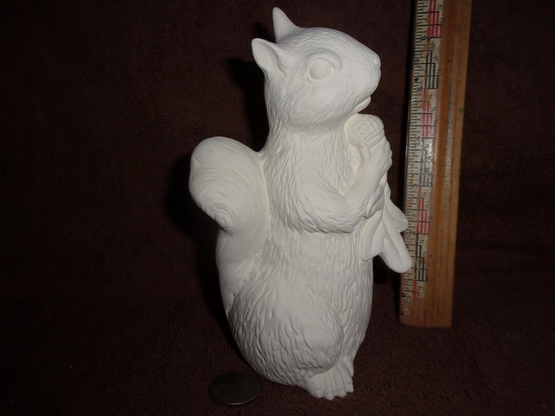 Squirrel in Ceramic Bisque Ready to Be Painted Squirrels - Etsy