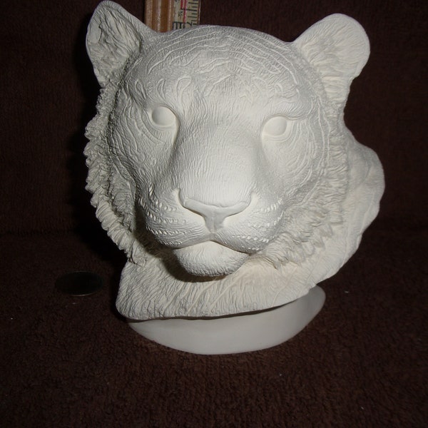 Ceramic Bisque Tiger Bust - Etsy