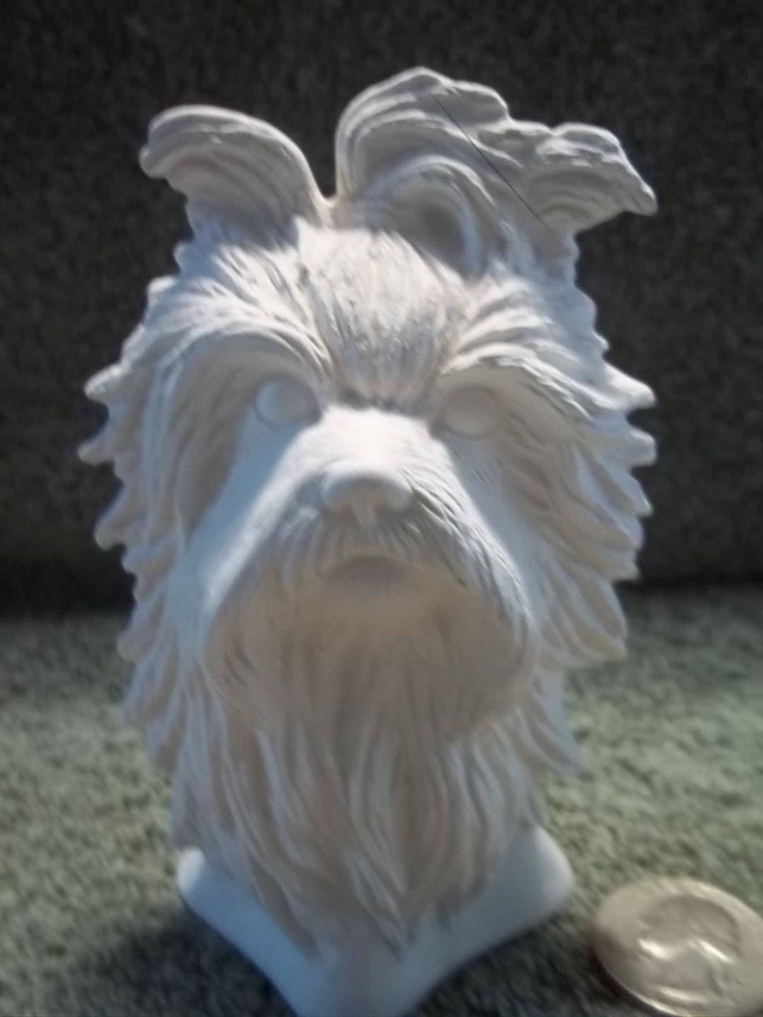 Yorkie Yorkshire Terrier Dog Bust in Ceramic Bisque - Ready to Paint ...