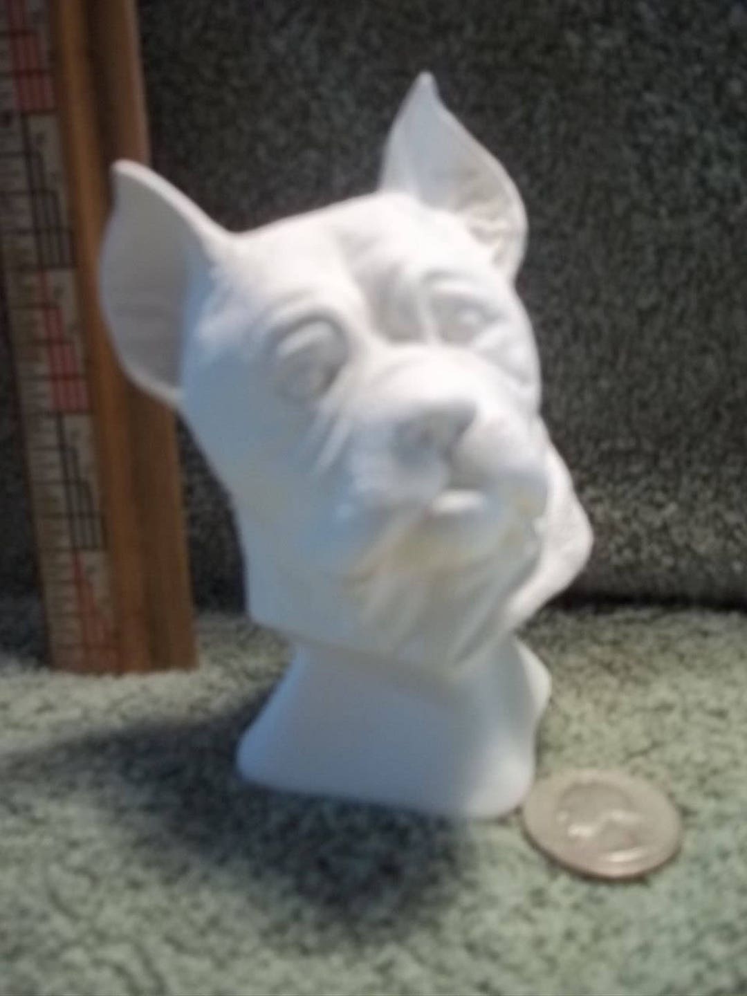 Boxer Dog Bust in Ceramic Bisque Ready to Paint Boxers Dogs - Etsy