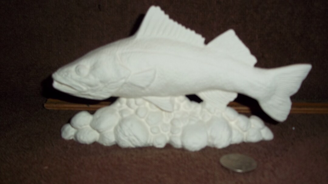 Walleye Fish in Ceramic Bisque Ready to Be Paint Fishing Fishes - Etsy