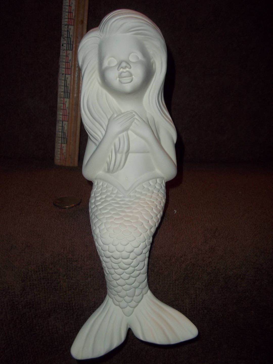 Pretty Little Mermaid Girl Shelf Sitter in Ceramic Bisque Ready to Be ...