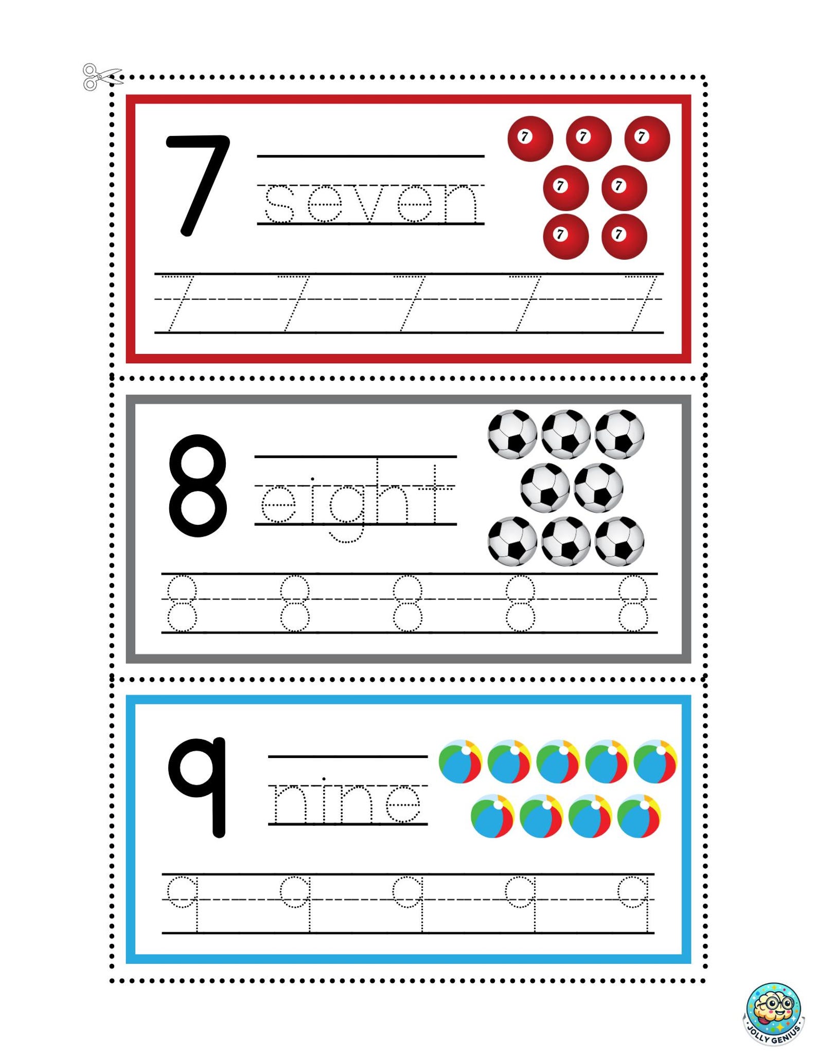 Tracing Cards Numbers 1-20 Number Practice Flashcards Preschool ...