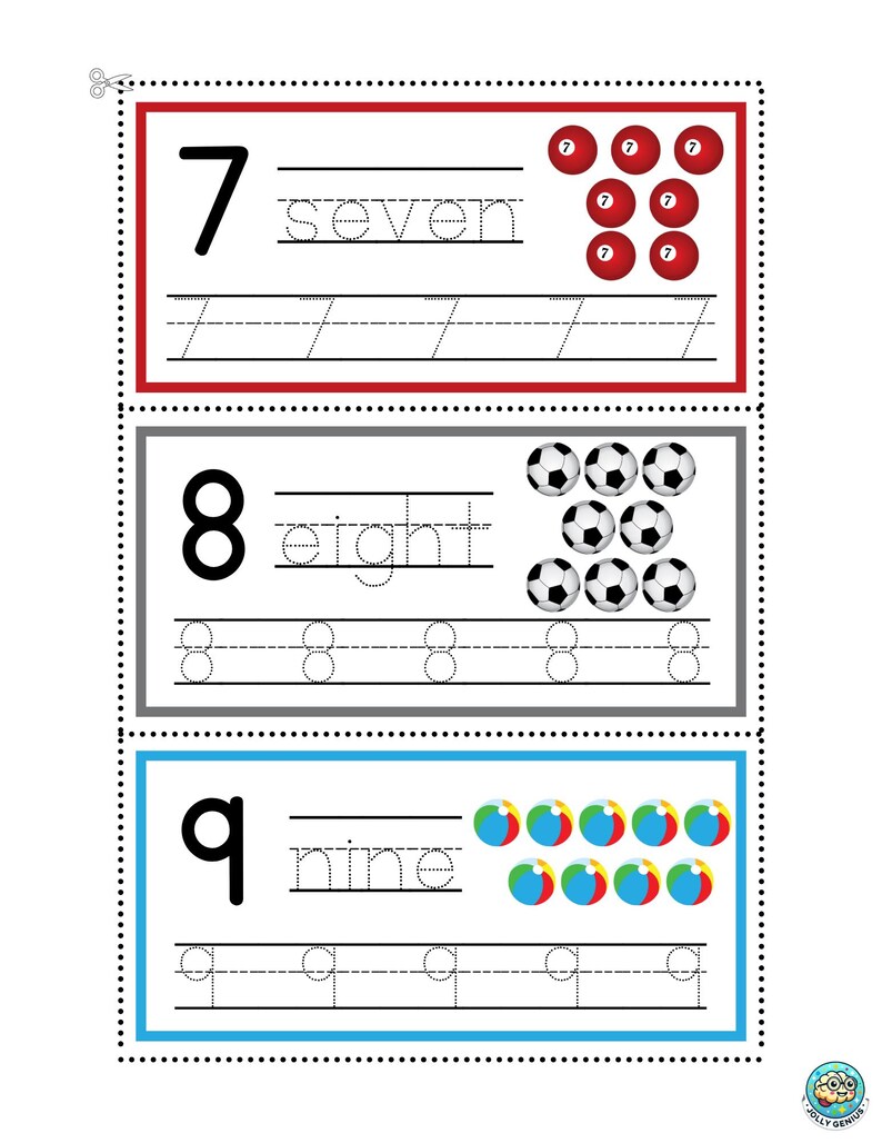 Tracing Cards Numbers 1-20 Number Practice Flashcards Preschool ...