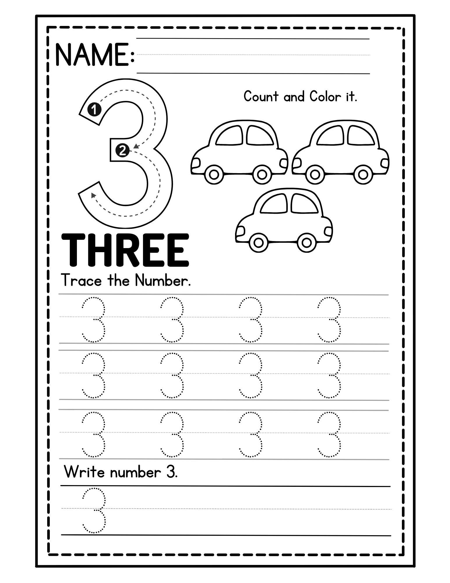 20 Number Tracing Worksheets, Traceable Numbers, Preschool Worksheets ...