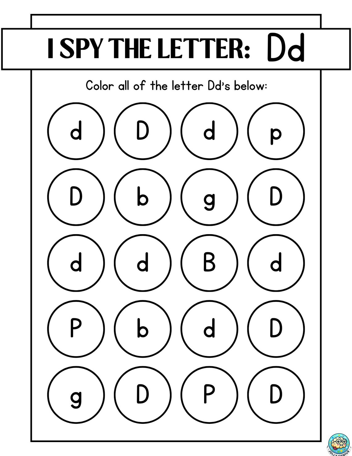 Kindergarten Alphabet Letter Tracing Worksheets, I Spy the Letter ...