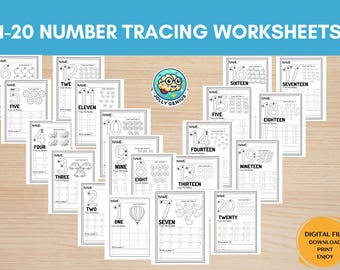 10 Number Tracing Worksheets, Traceable Numbers, Preschool Worksheets ...