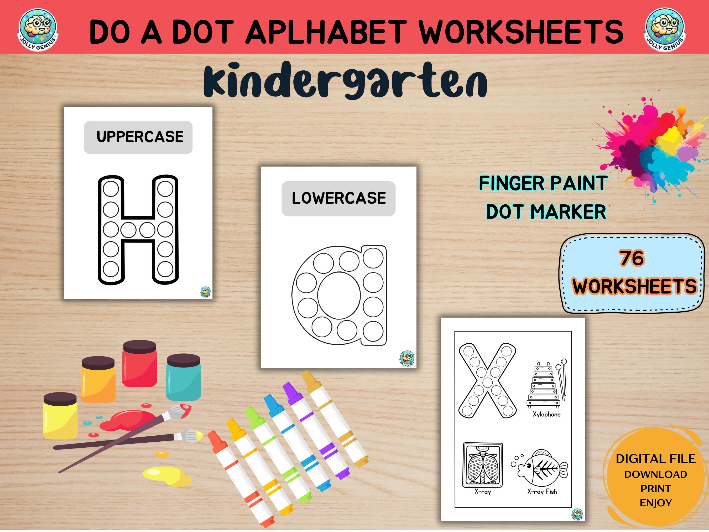 Do a Dot Alphabet Printable Worksheets,uppercase and Lowercase Letters ...