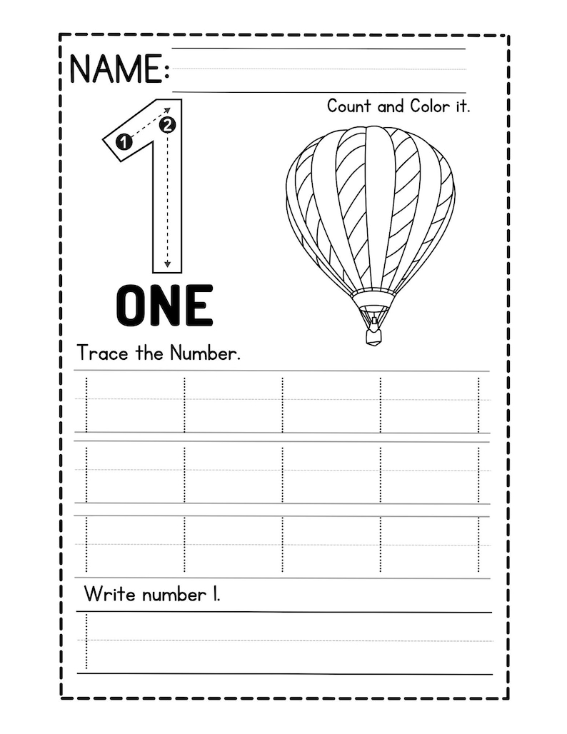 20 Number Tracing Worksheets, Traceable Numbers, Preschool Worksheets ...