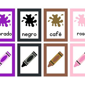 Spanish Color Flashcards for Kids | Educational Printable Cards | Paint ...