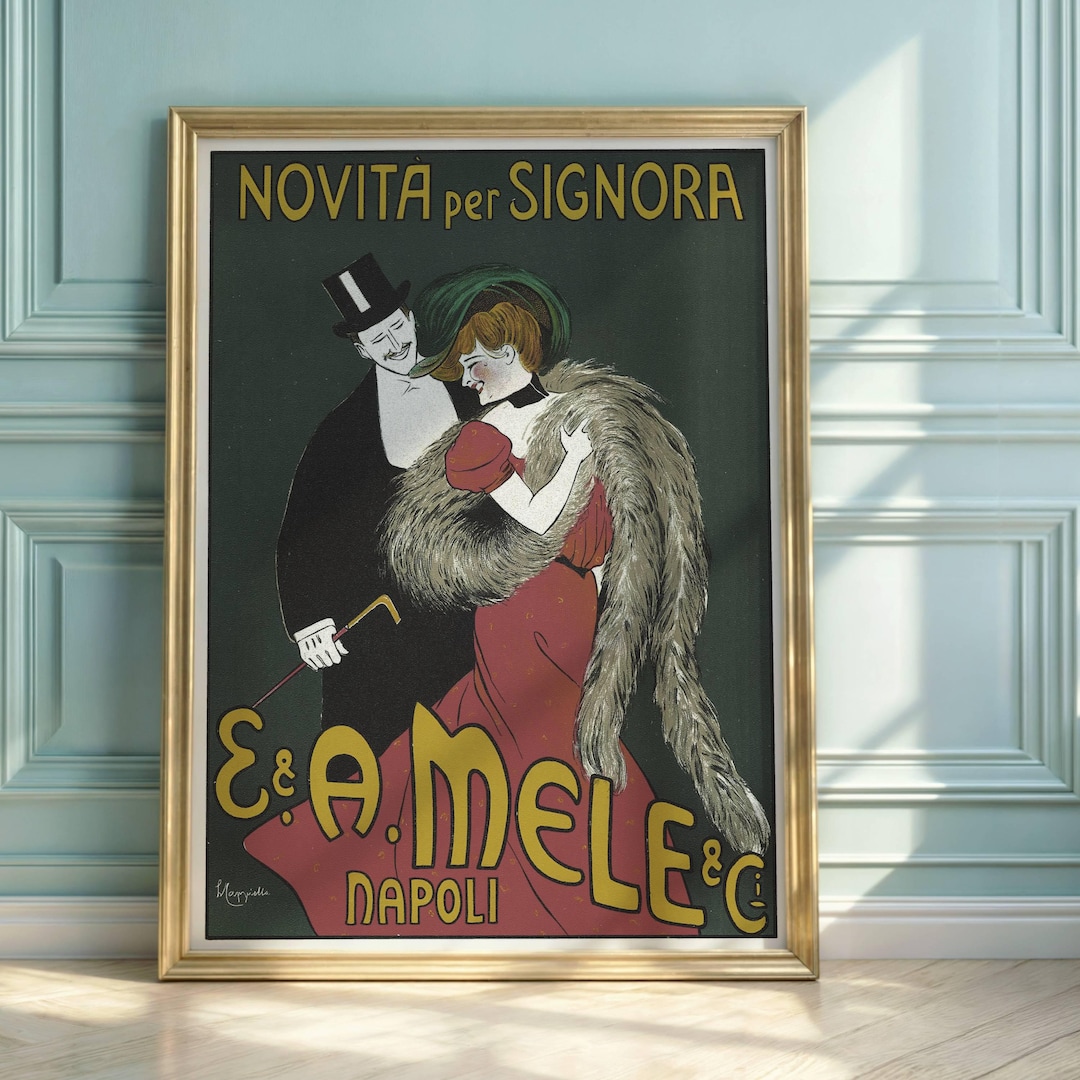 Novita Signora E&A Mele Poster by Cappiello | Vintage Italian Fashion ...