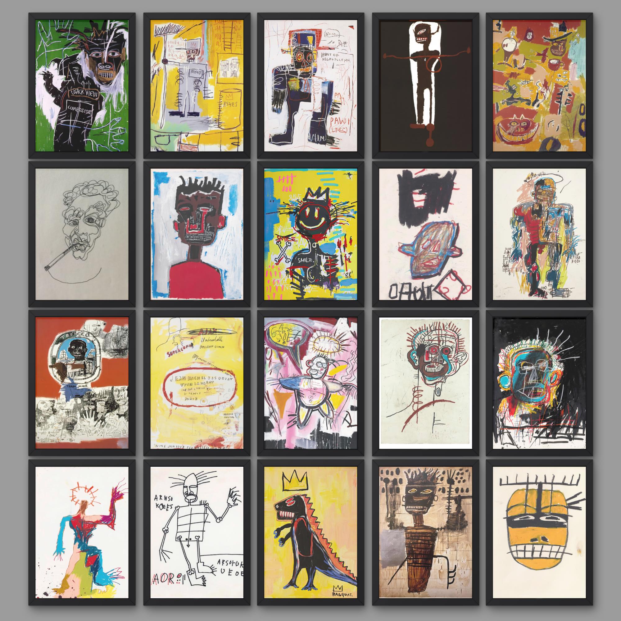 500 Jean Michel Basquiat Printable Artworks, Downloadable Prints Set ...