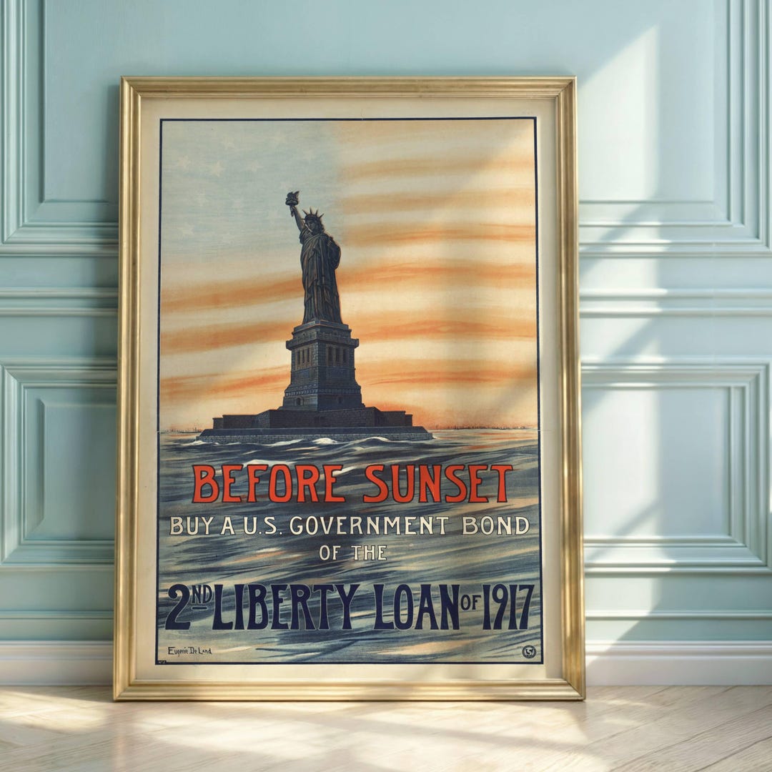 Vintage WWI Propaganda Poster | Statue of Liberty Art | Buy US ...