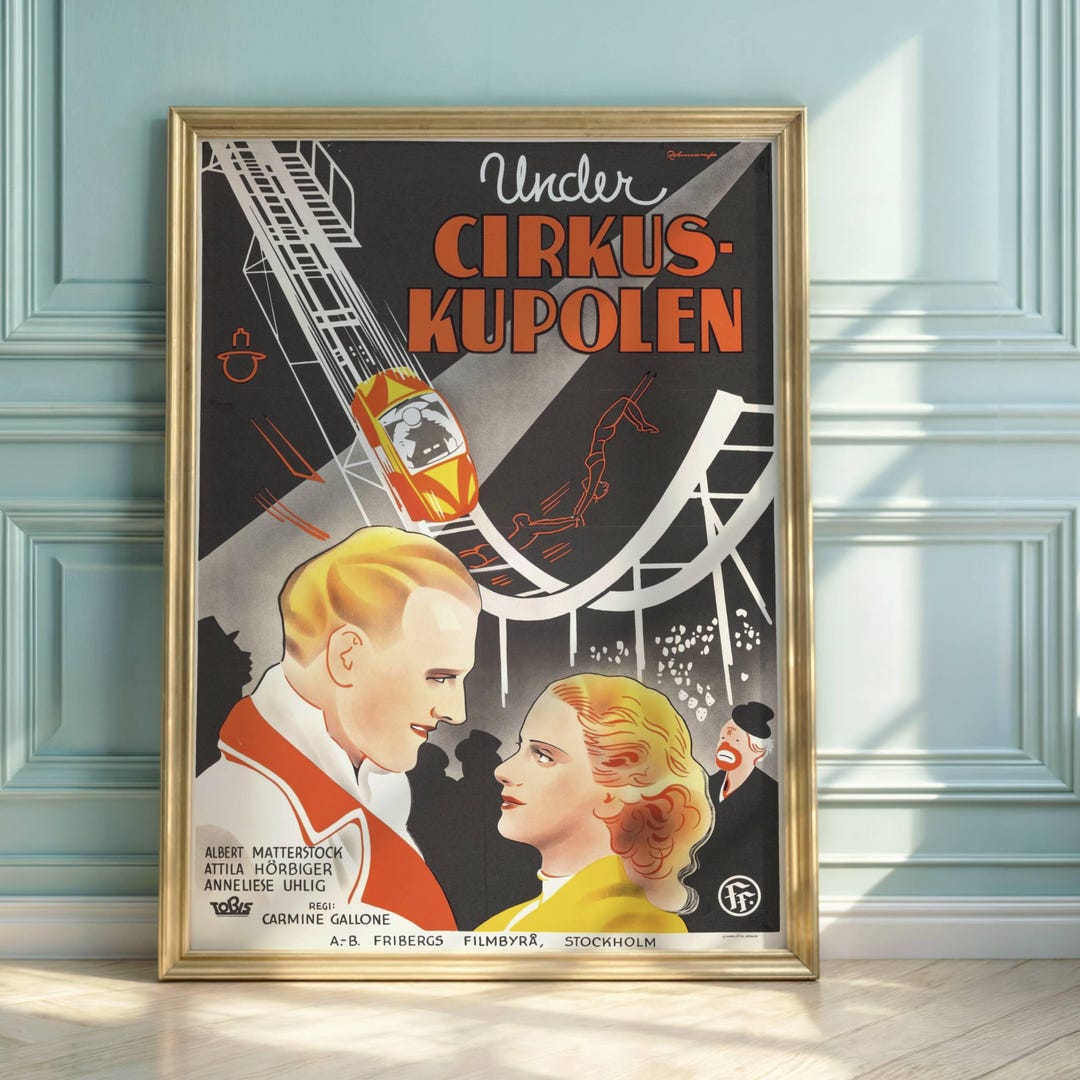 Vintage Art Deco Movie Poster | Under the Circus Dome | 1930s ...