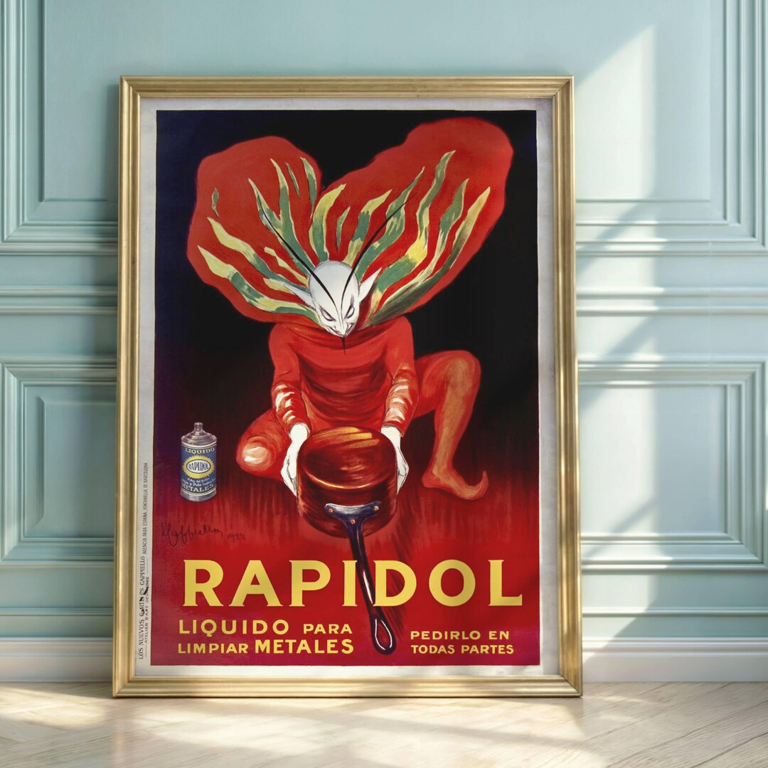 Rapidol Metal Cleaner Poster by Cappiello, 1922 | Vintage French ...