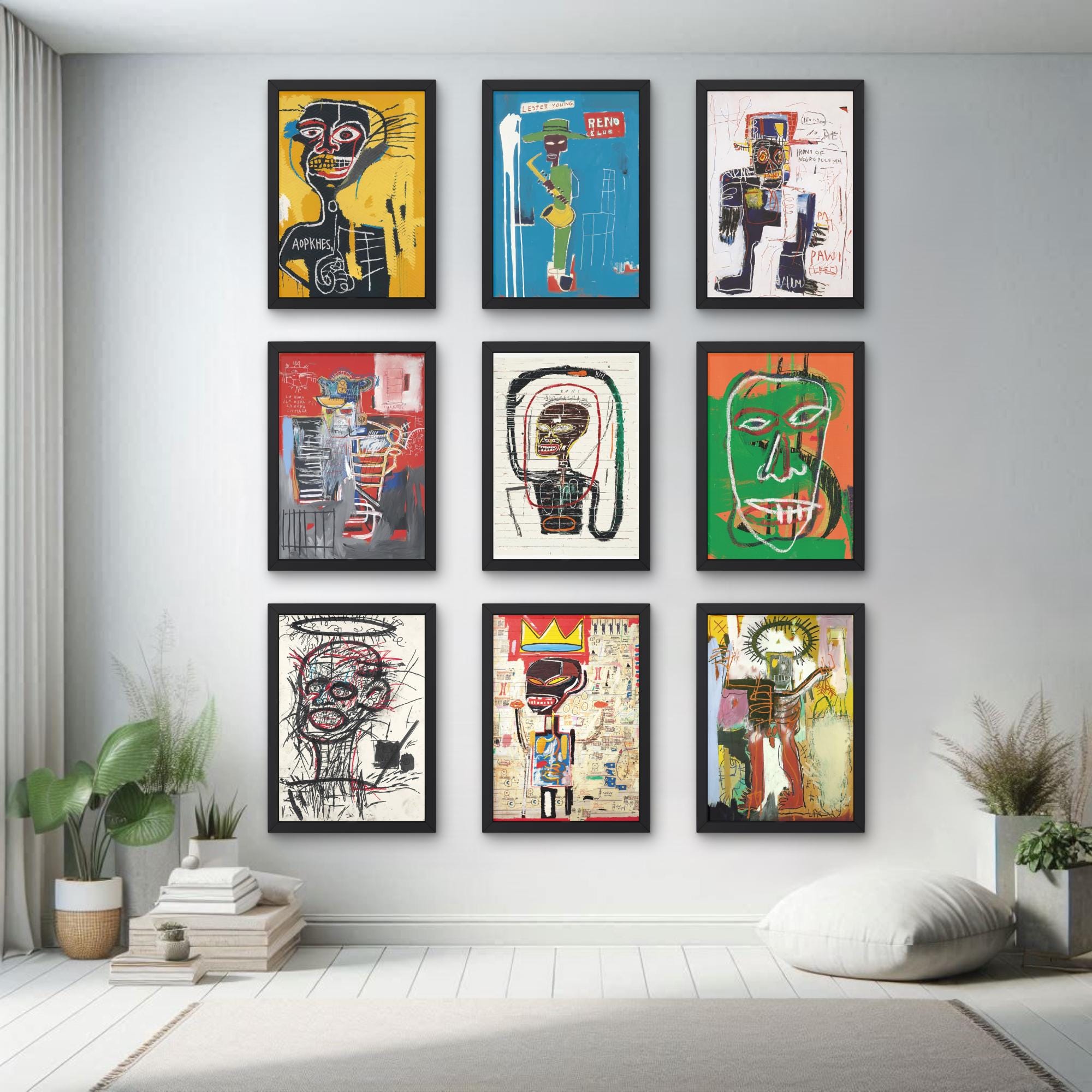 500 Jean Michel Basquiat Printable Artworks, Downloadable Prints Set ...