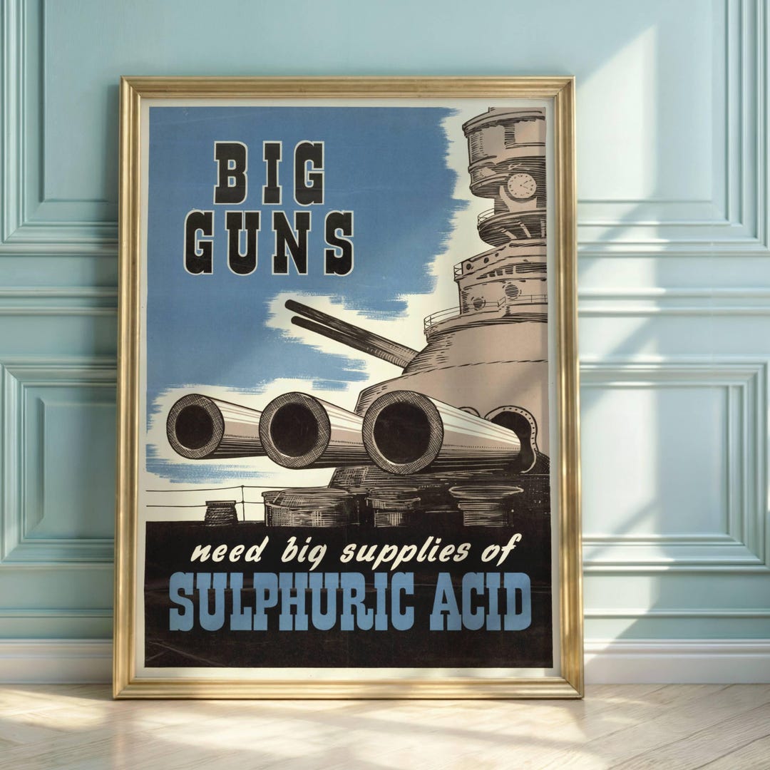Vintage WWII Propaganda Poster | Naval Power & Industrial Strength ...