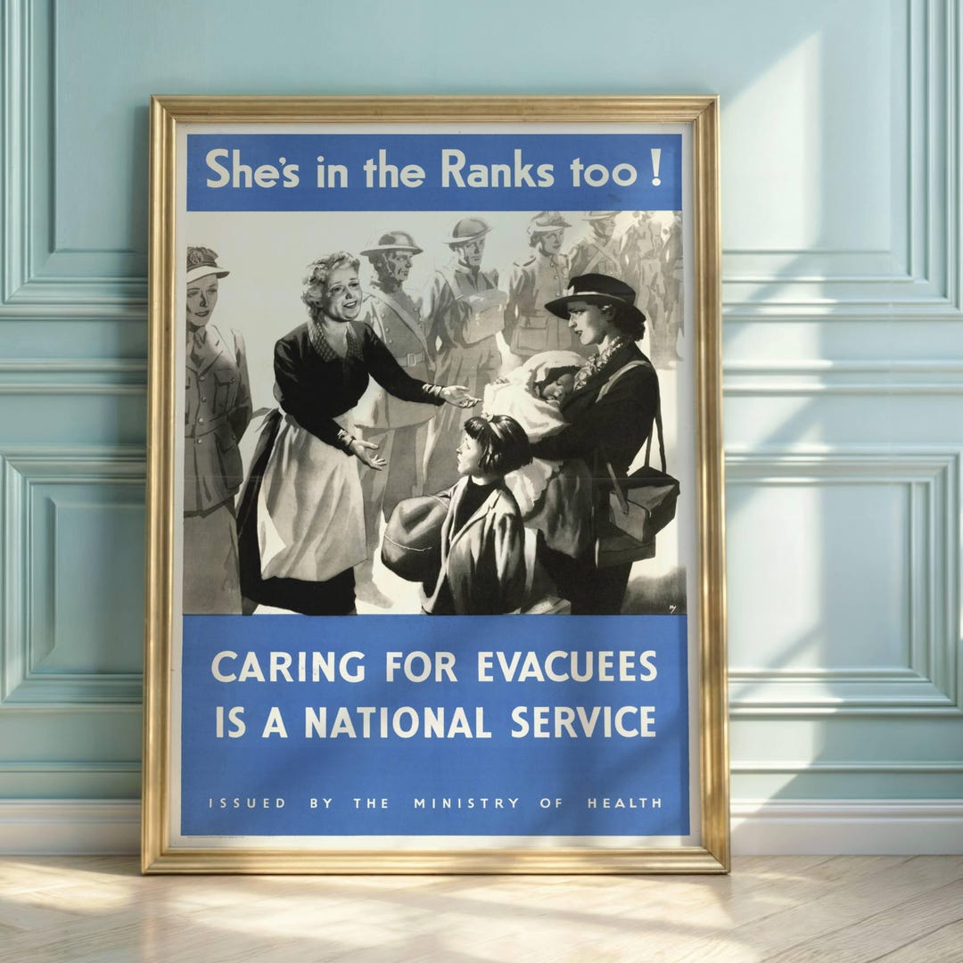 Vintage WWII Propaganda Poster | British Ministry of Health Art ...
