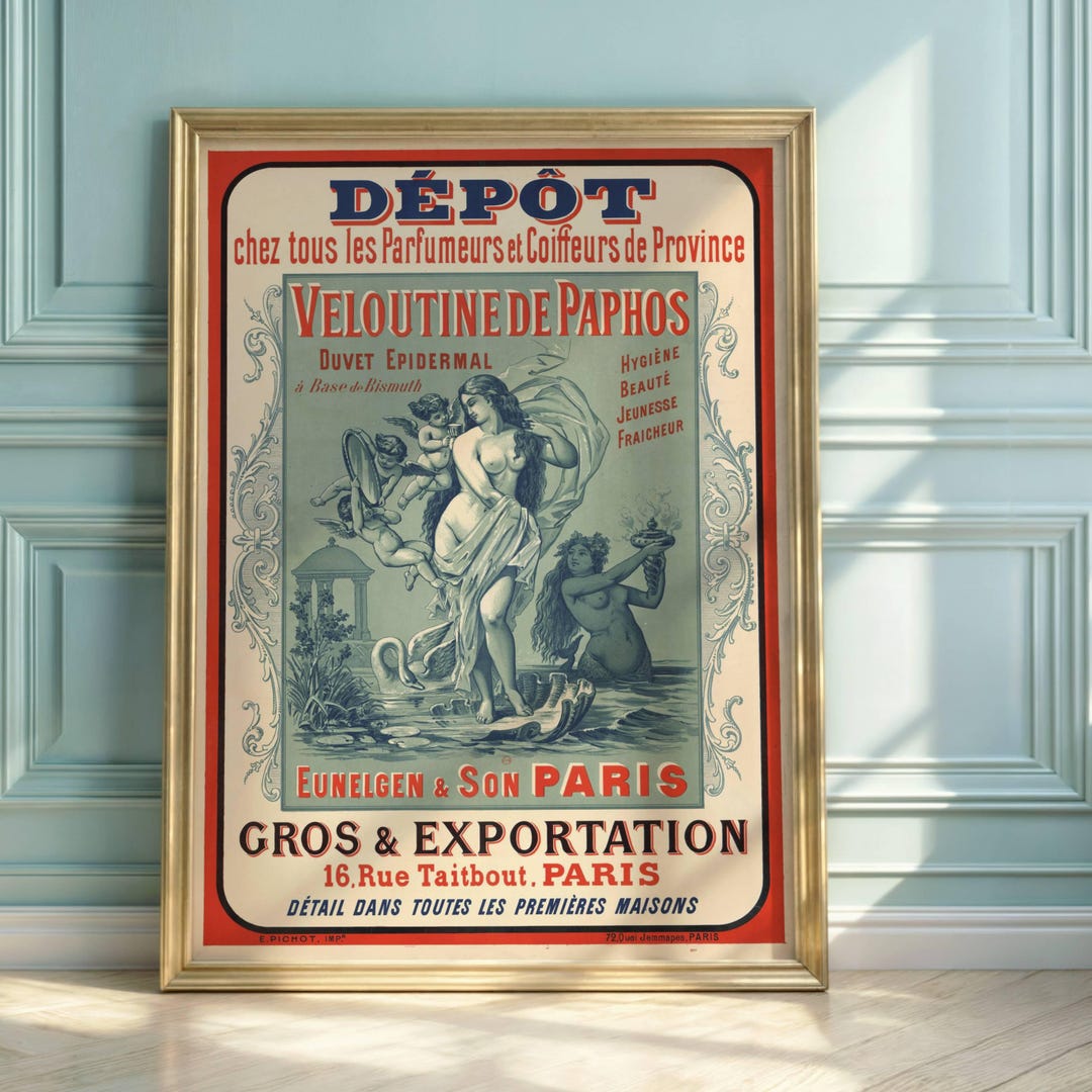 Art Nouveau Venus Poster: Veloutine De Paphos French Advertisement ...