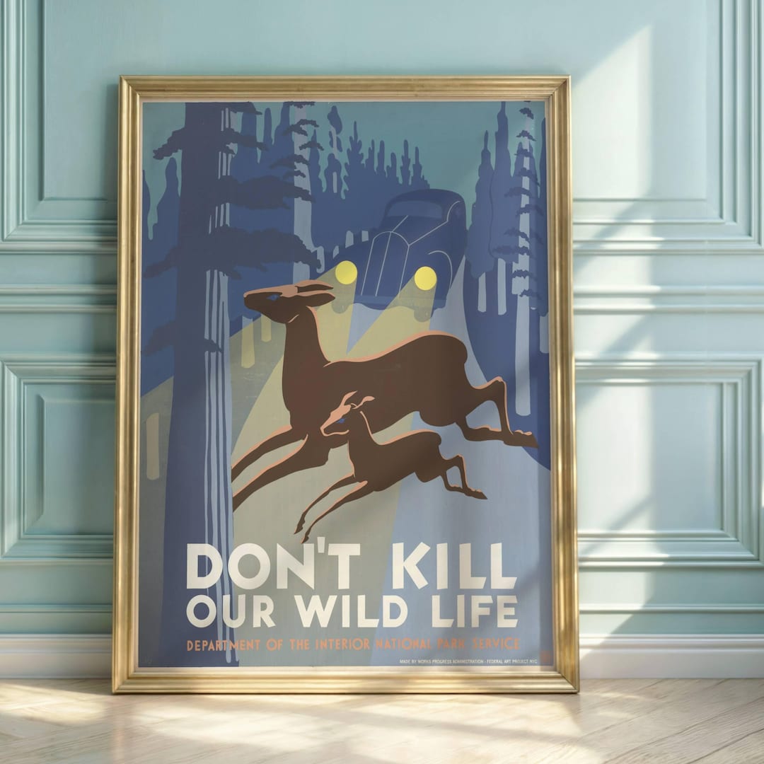 Vintage WPA Poster | Federal Art Project Print | 1930s Wildlife ...