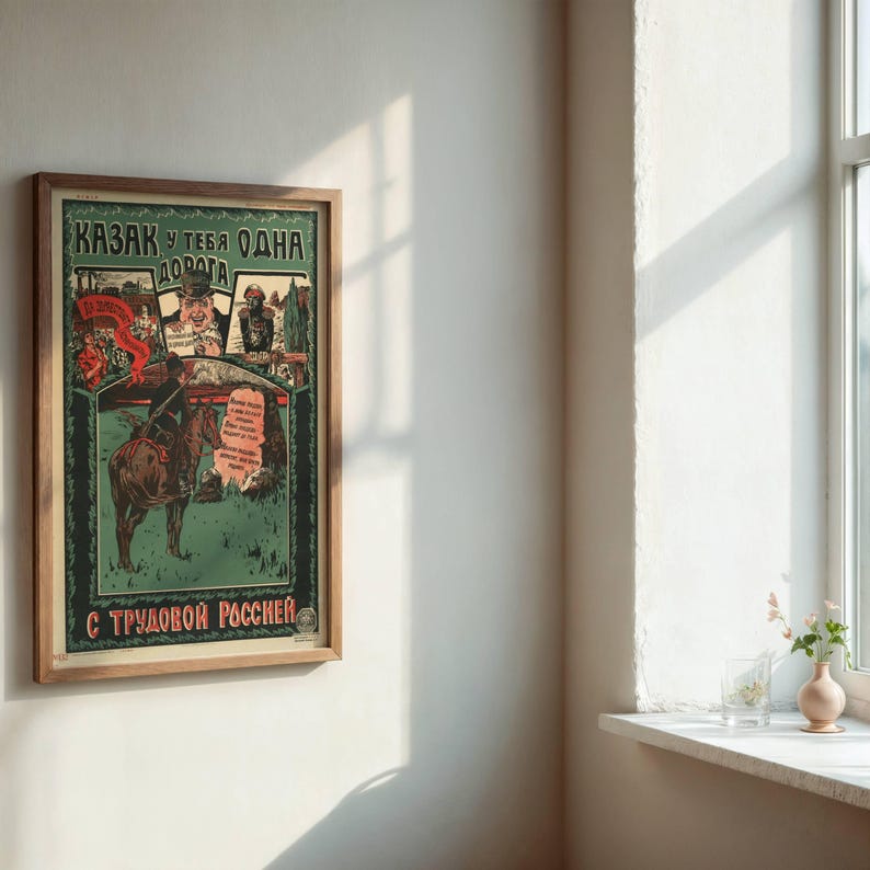 Soviet Propaganda Poster 1920 | Russian Civil War Art | Cossack ...