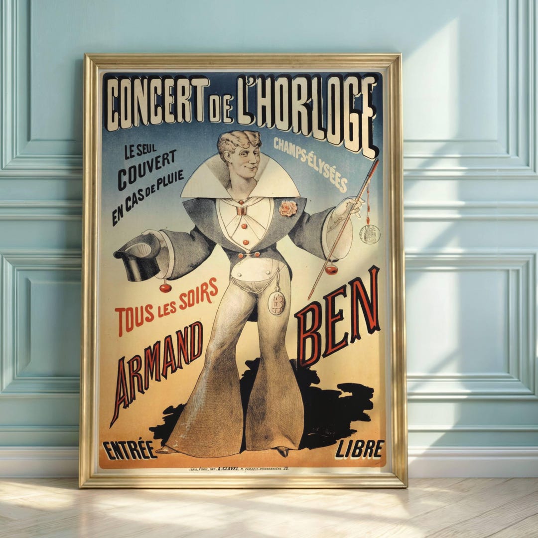 Vintage Armand Ben French Poster: Belle Époque Paris Art Nouveau Print ...