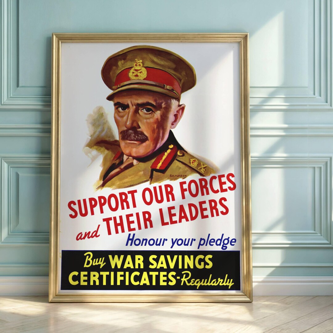Vintage WWII Propaganda Poster | Support Our Forces | Military ...
