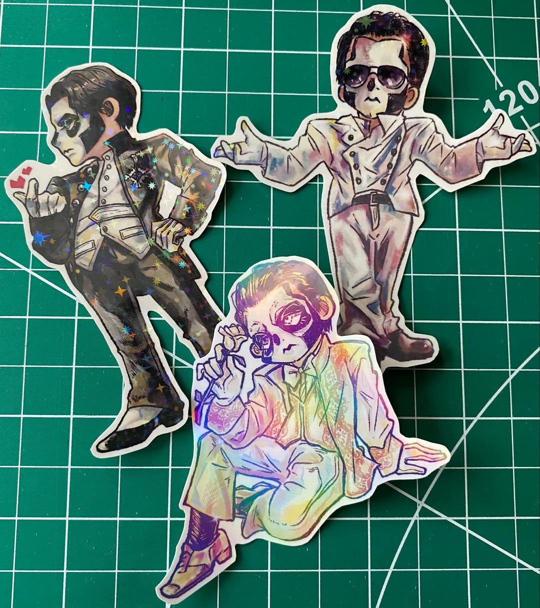 Ghost Papa Emeritus III Terzo Chibi Stickers Metal Band Holographic ...