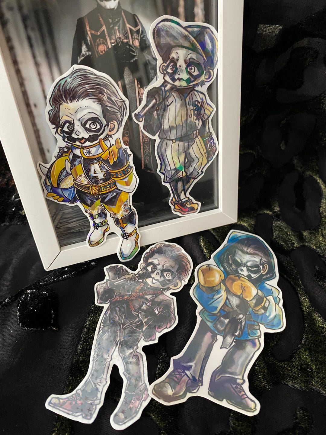 Ghost Chibi Stickers Sports Copia Baseball Papa Emeritus IV Metal Band ...
