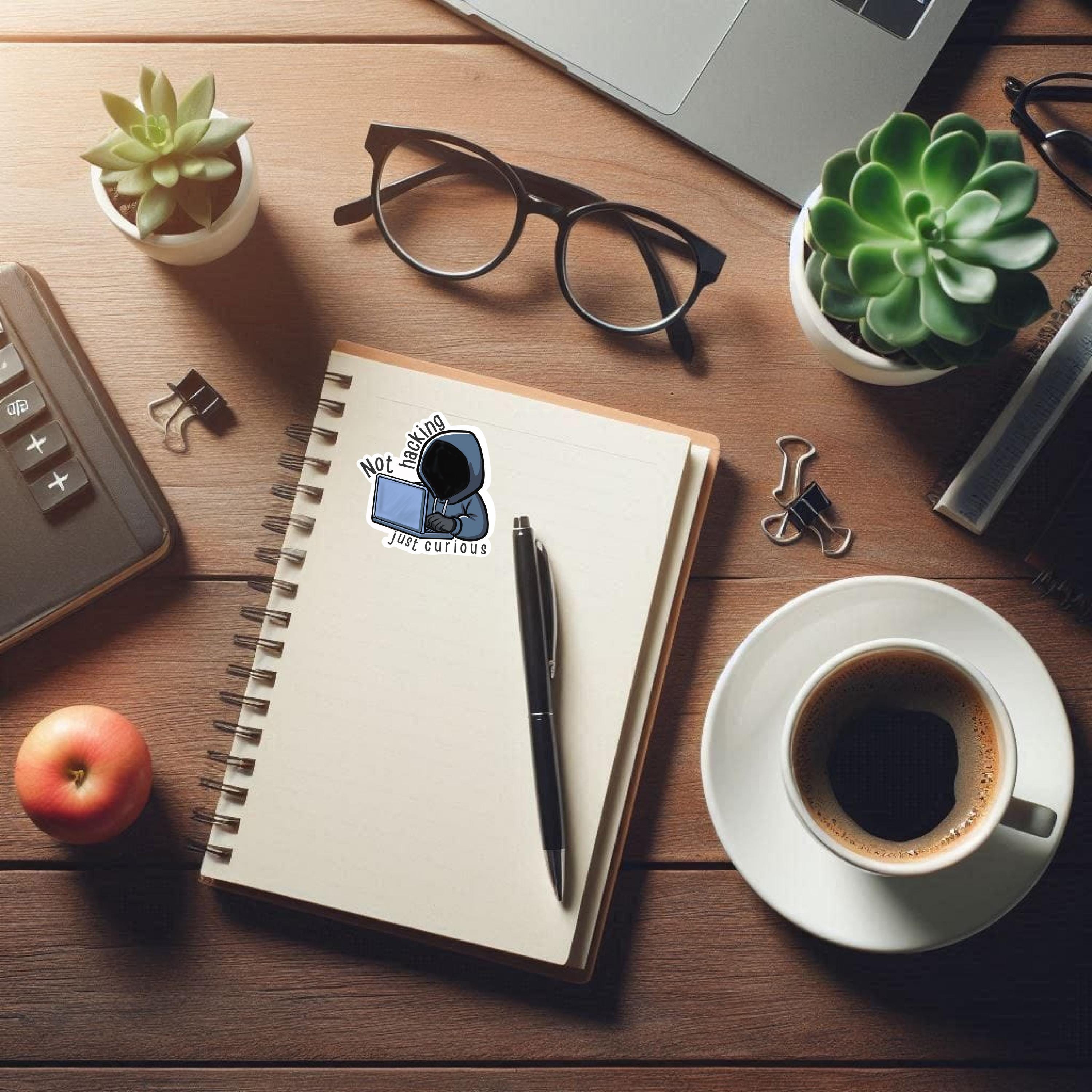 Funny Cybersecurity Sticker not Hacking, Curious for IT Professionals ...