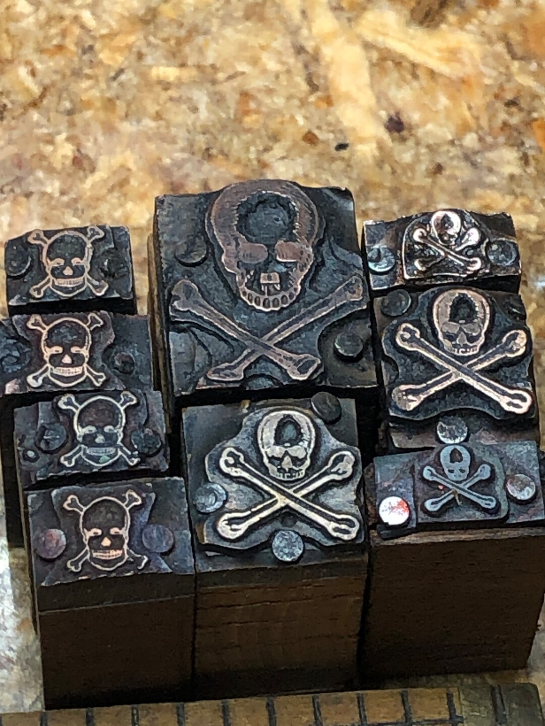 Antique Skull Letterpress Print Blocks - Etsy