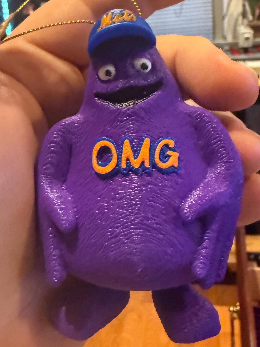 Grimace Mets Ornament, Keychain, Backpack Charm, Rear View Mirror OMG ...