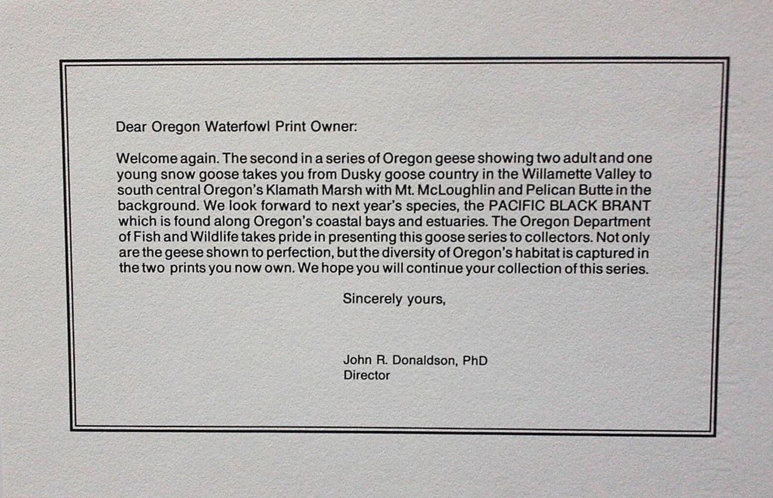 1985 Oregon Second in Series of State Duck Stamp Prints. Wall Art, Home ...