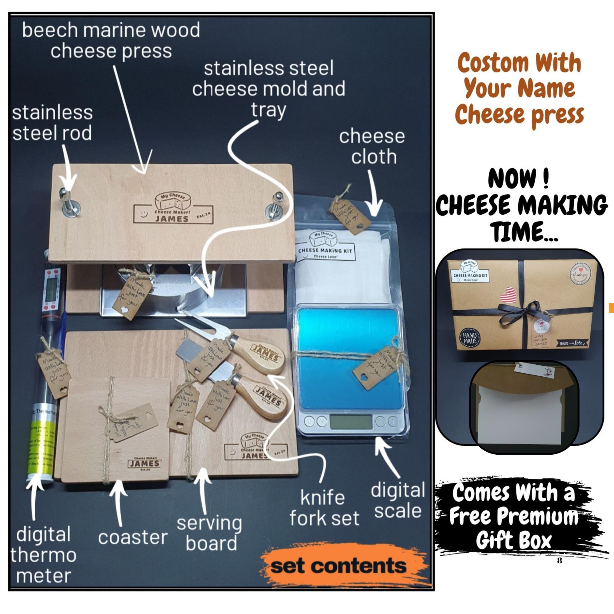 Cheese Making Kit,diy Cheese Kit,cheese Making Starter,cheese Press ...