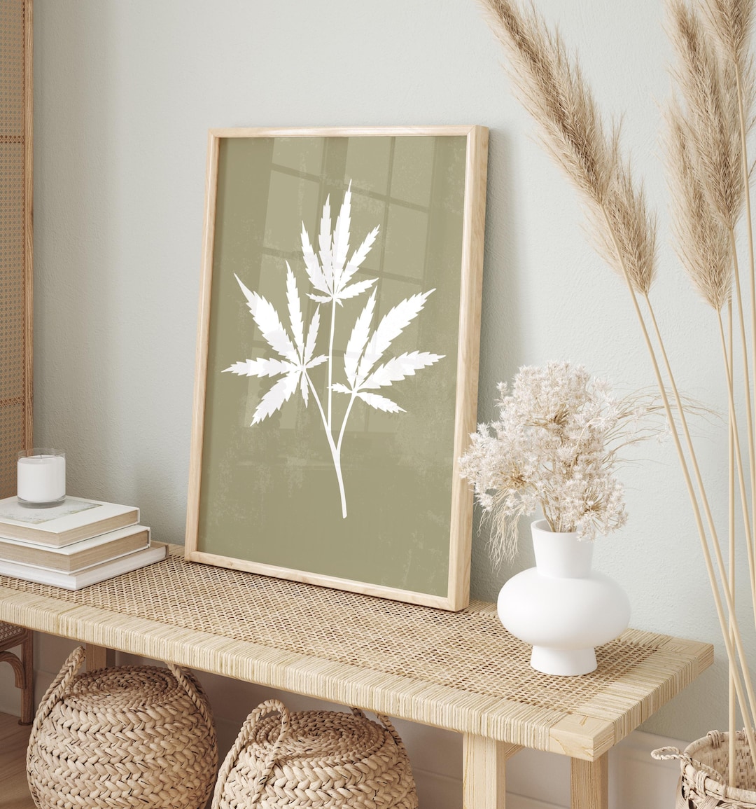 Cannabis Poster FRAMED PRINT - Museum Quality Paper, Wall Decor, Hemp ...