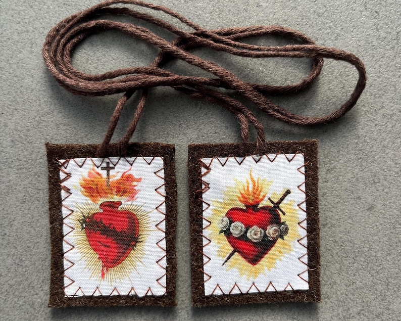 Scapular of Our Lady of Mount Carmel - 100% Portuguese Wool - Sacred ...