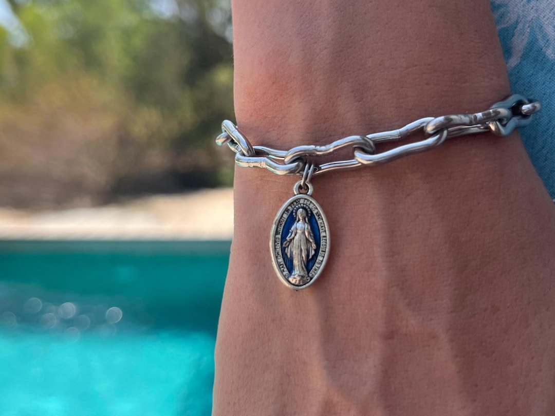 Our Lady of Grace Consecration Bracelet - Stainless Steel Chain With ...