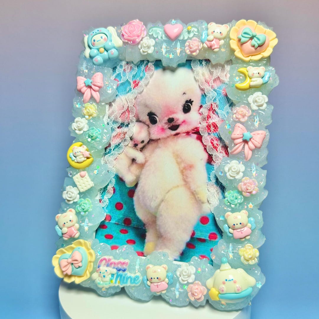 Handmade Decoden Photo Frame | 4 X 6 | Kawaii Photo Display - Etsy