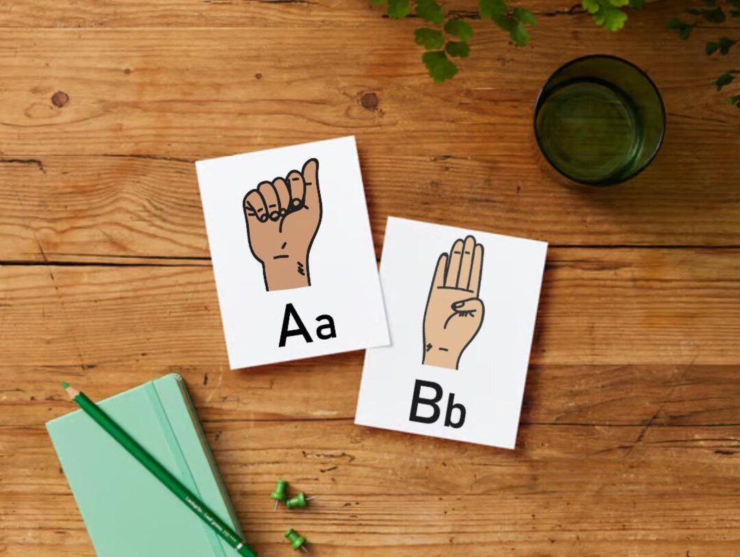 Printable ASL Alphabet Flash Cards - Digital Download for Kids and ...