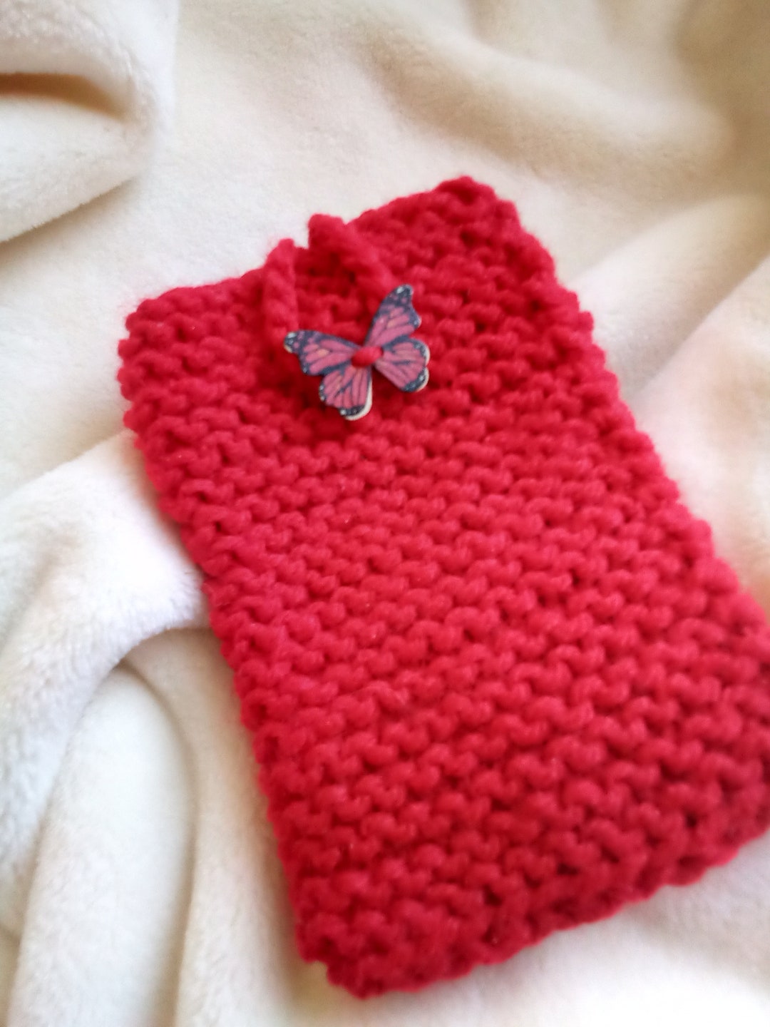 Phone Pouch Cell Phone Bag Mini Purse Cell Phone Cozy Hand Knit Phone ...