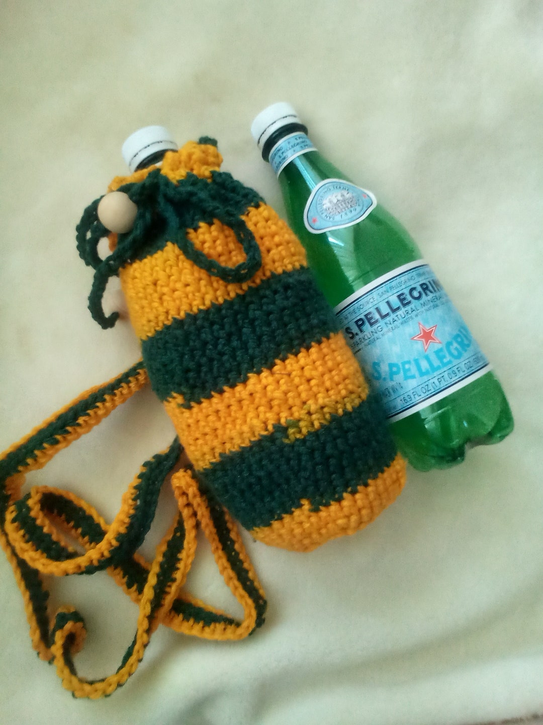 Water Bottle Cozy Green Bay Packer Water Bottle Pouch Handmade Water ...