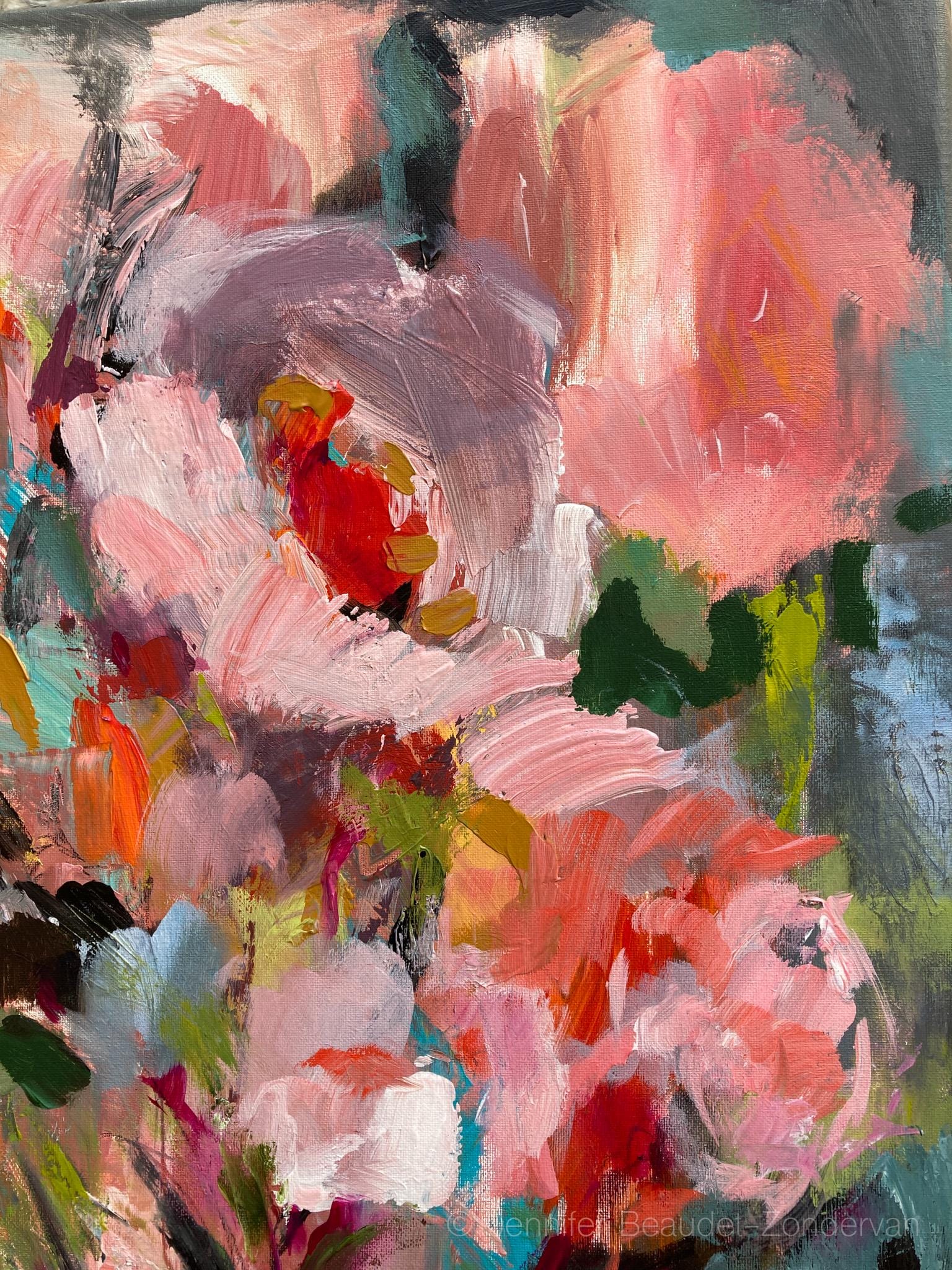 Original Peonies Painting: Abstract Impressionist Still Life, 18x24" - Etsy