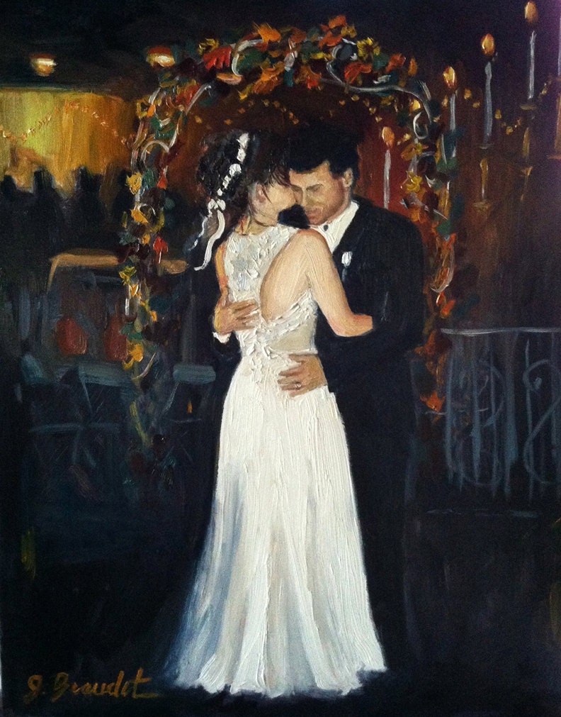 Custom Wedding Couples Portrait Wedding Gift Painting From - Etsy