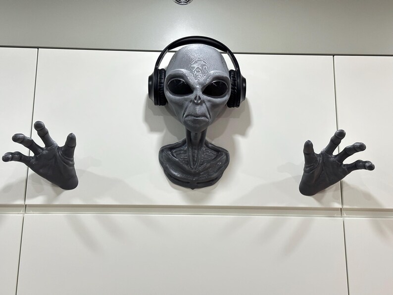 Headphone Stand or Alien Wall Decor, Alien Headphone Holder (various ...