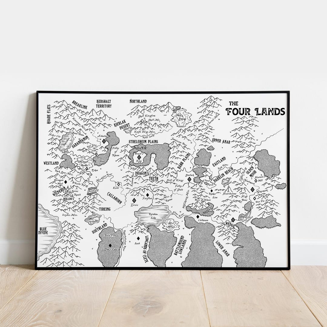 Map of Four Lands: Shannara - Etsy