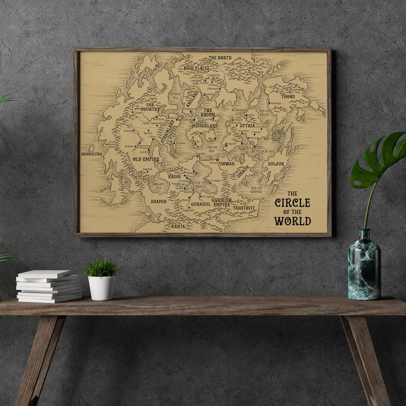 Map of Abercrombie's First Law: Circle of the World - Etsy