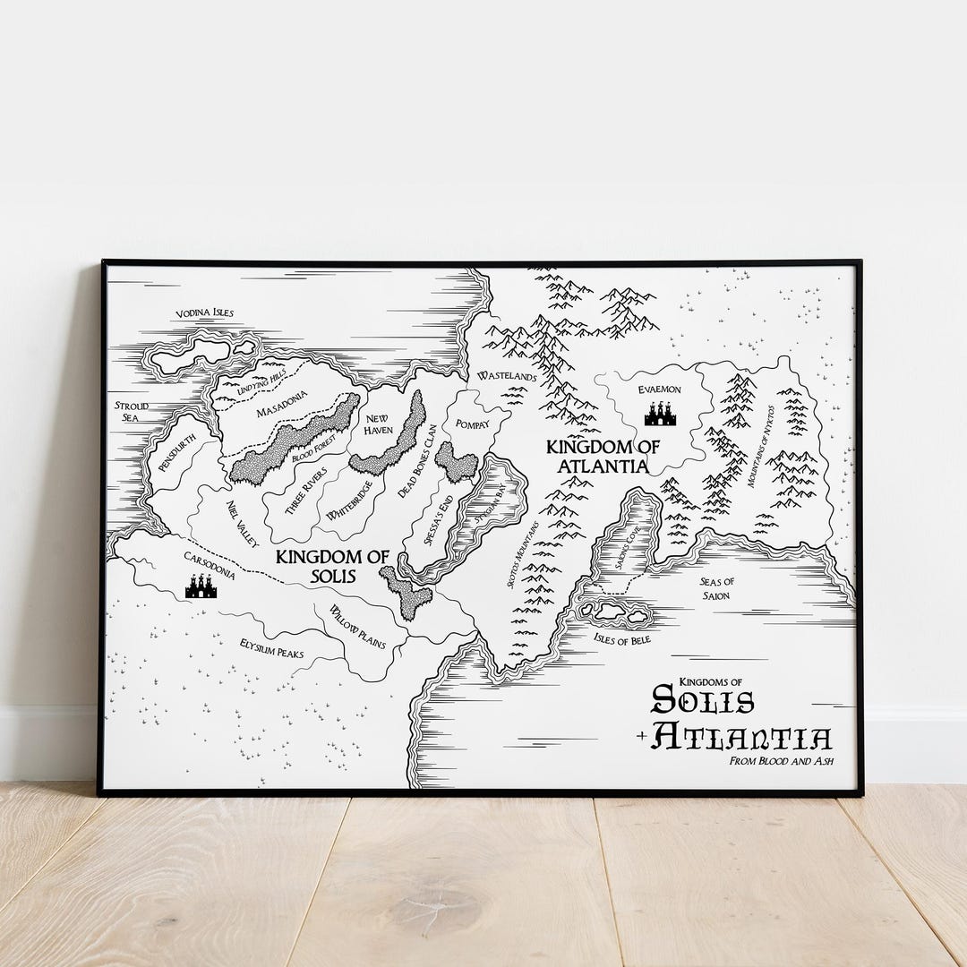 Map of Solis and Atlantia - Etsy
