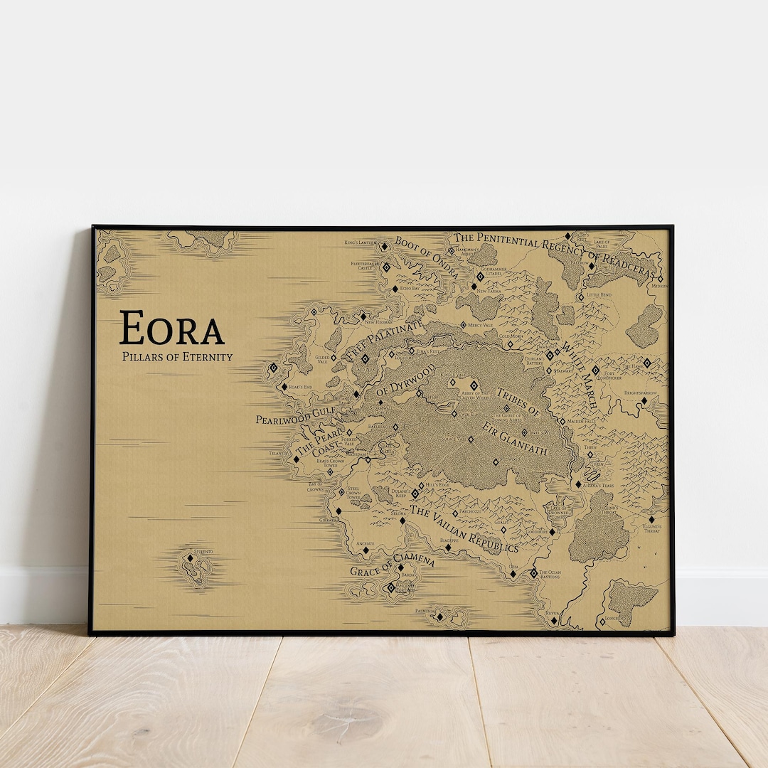 Map of Eora: Pillars of Eternity - Etsy
