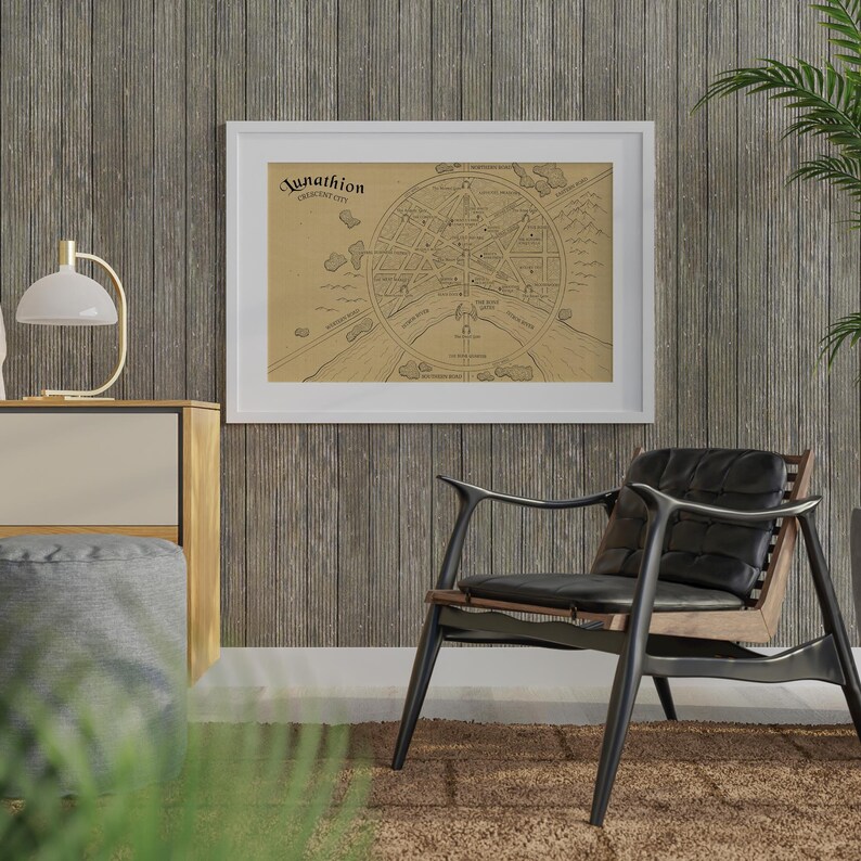 Map of Lunathion: Crescent City - Etsy