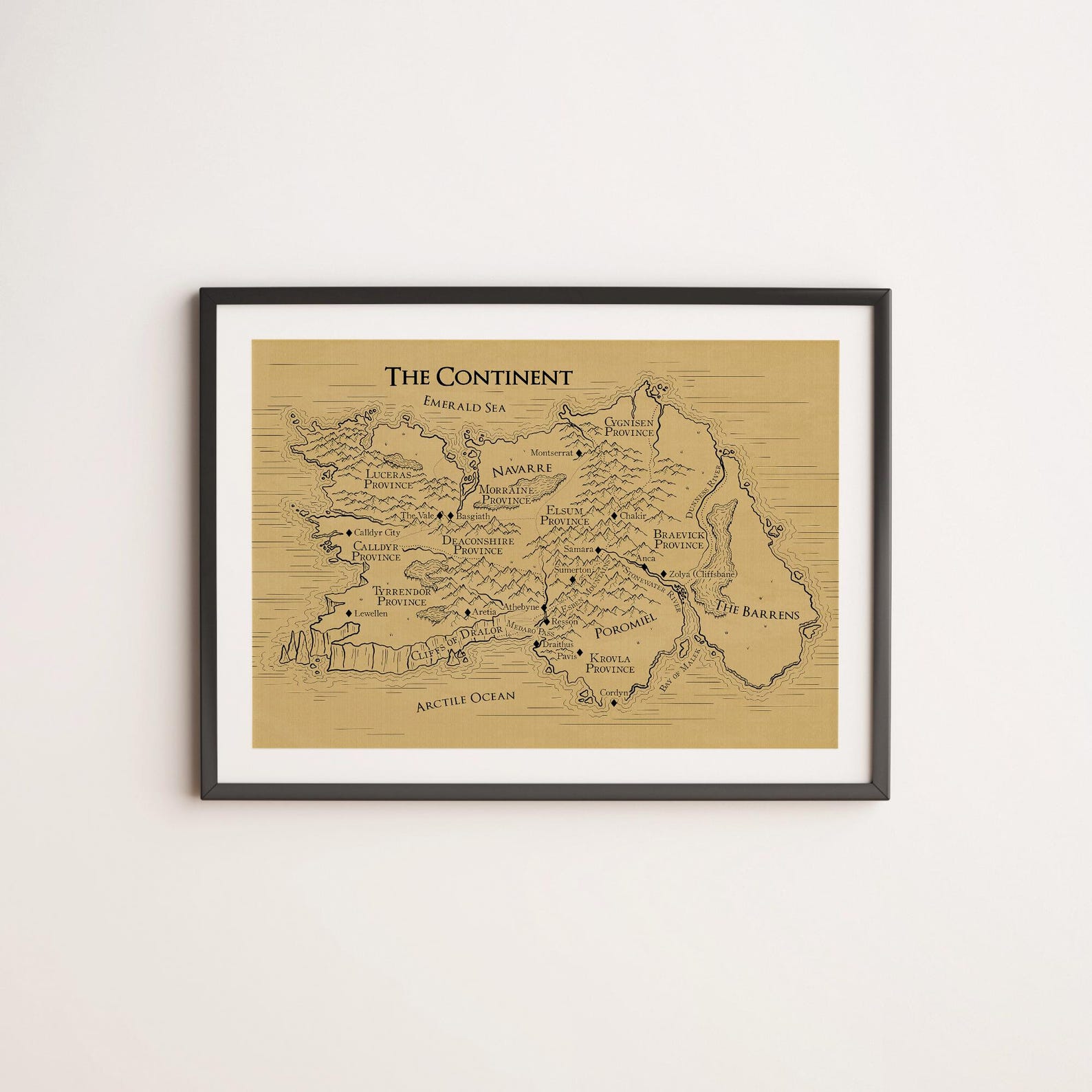 Map of the Empyrean Continent: Fourth Wing - Etsy